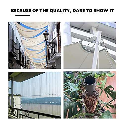 Ruesious Outdoor String Light Hanging 262FT Wire Rope Wire Guide Wire for Outdoor String Lights Kit Heavy Duty Globe String Garden Wire for Climbing Plants Hooks for Indoor and Outdoor Lights