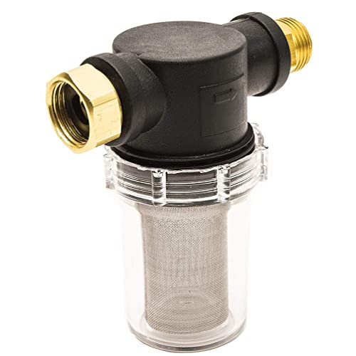 GANAZONO Garden Hose Sediment Filter Garden Hose Debris Inlet Filter Attachment with 40 Mesh Screen for Pressure Washer Inlet US Standard