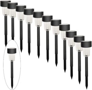 maggift 12 pcs solar pathway lights solar garden lights outdoor solar landscape lights for lawn, patio, yard, walkway, deck, driveway and garden