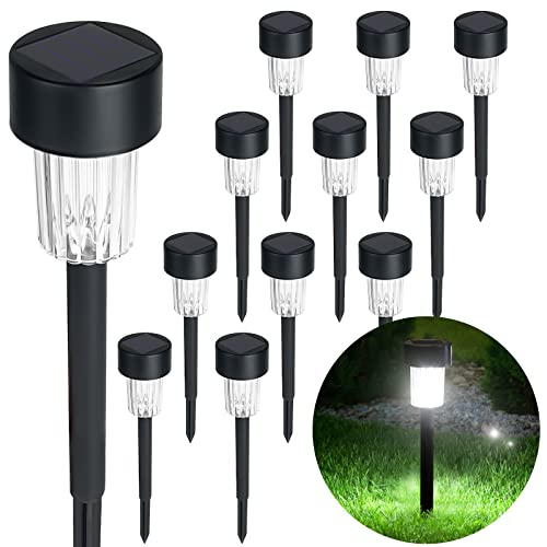 MAGGIFT 12 Pcs Solar Pathway Lights Solar Garden Lights Outdoor Solar Landscape Lights for Lawn, Patio, Yard, Walkway, Deck, Driveway and Garden