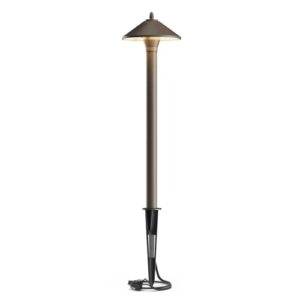 goodsmann landscape lighting low voltage outdoor path light 1pk halogen pathway light wired 10w 25 lumen 2700k warm white metal 12v ac bronze electric sidewalk walkway light with cable connector