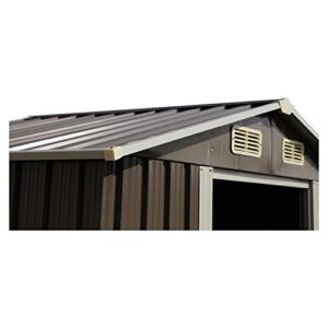 Kinsuite 6' x 4' Outdoor Storage Shed Slide Door, Galvanized Steel Tool Shed House for Patio Garden Backyard Lawn, Utility Tool House, Grey