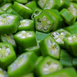 TKE Farms-Clemson Spineless Okra Seeds for Planting, 6 Grams ≈ 100 Seeds, Abelmoschus esculentus