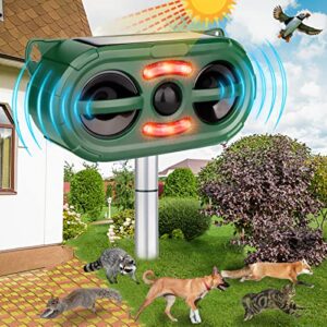 ultrasonic animal repeller,solar powered animal repellent outdoor cat repellent dog deterrent waterproof ultrasonic bird repellent with motion sensor