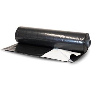 farm plastic supply – panda film light deprivation greenhouse cover – 6 mil – (24′ x 10′) – 100% blackout tarp, black white plastic sheeting, green house poly film