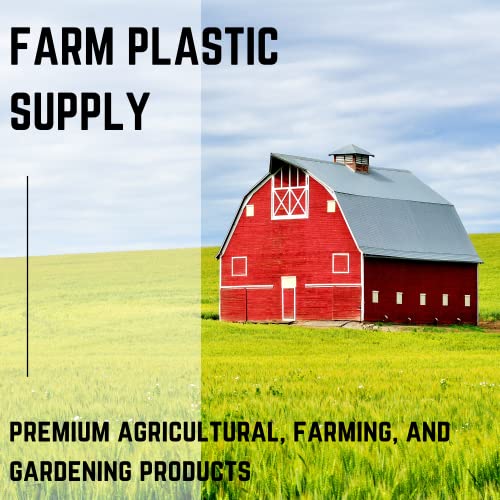 Farm Plastic Supply - Panda Film Light Deprivation Greenhouse Cover - 6 mil - (24' x 10') - 100% Blackout Tarp, Black White Plastic Sheeting, Green House Poly Film