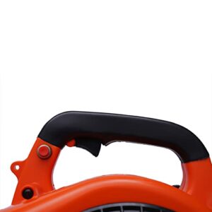 2 Stroke Handheld Gas Powered Leaf Blower,25.4cc 0.75kw/7500rpm Single Cylinder Commercial Garden Gasoline Blower for Lawn Care Blowing Leaves, Snow Debris and Dust, Orange