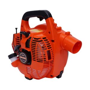 2 Stroke Handheld Gas Powered Leaf Blower,25.4cc 0.75kw/7500rpm Single Cylinder Commercial Garden Gasoline Blower for Lawn Care Blowing Leaves, Snow Debris and Dust, Orange