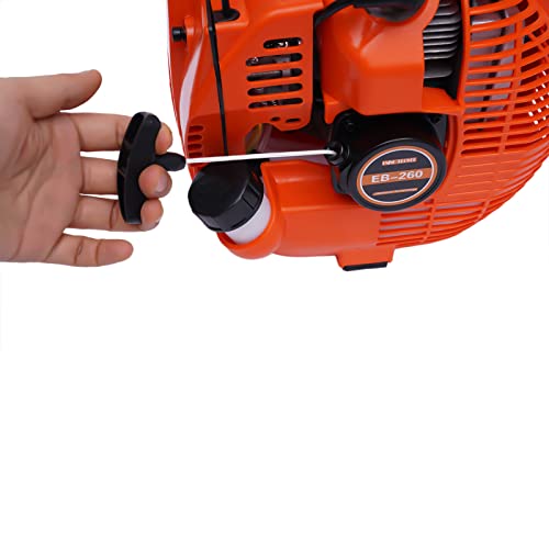 2 Stroke Handheld Gas Powered Leaf Blower,25.4cc 0.75kw/7500rpm Single Cylinder Commercial Garden Gasoline Blower for Lawn Care Blowing Leaves, Snow Debris and Dust, Orange