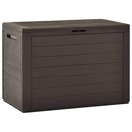 vidaXL Patio Storage Box Garden Cushion Deck Outdoor Storage Chest Storing Pillow Tool Box Blanket Indoor Interior Container Anthracite 38.7"