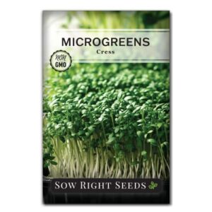 Sow Right Seeds - Microgreens Seed Sample Pack - 9 Packets of Healthy Superfoods to Sprout and Grow Indoors on Your Kitchen Counter. Broccoli, Cress, Sunflower, Arugula, Kale, Radish, Pea, and More