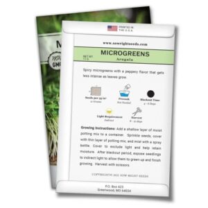 Sow Right Seeds - Microgreens Seed Sample Pack - 9 Packets of Healthy Superfoods to Sprout and Grow Indoors on Your Kitchen Counter. Broccoli, Cress, Sunflower, Arugula, Kale, Radish, Pea, and More