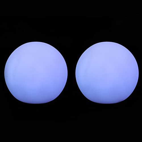 YARDWE LED Floating Pool Lights Ball: Floating Ball Lamp 2 Pcs Waterproof LED Glow Globe Swimming Pool Lights Lamp for Outdoor Lawn Garden Pond Backyard