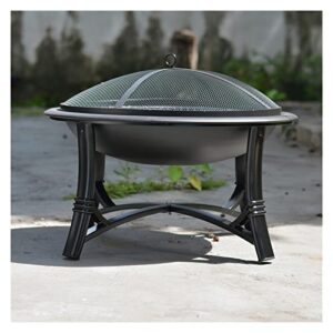 zlxdp camping fire pit bonfire stove bonfire activity wood basket black garden decoration wood stove heating furnace with baking net