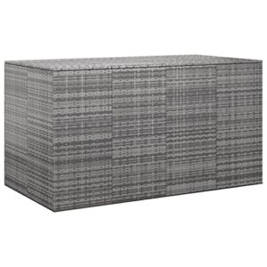 golinpeilo outdoor patio garden storage box large deck box pe rattan patio storage box garden storage chest container storage organizer cabinet for lawn backyard,76.4″ x 39.4″ x 40.6″ gray