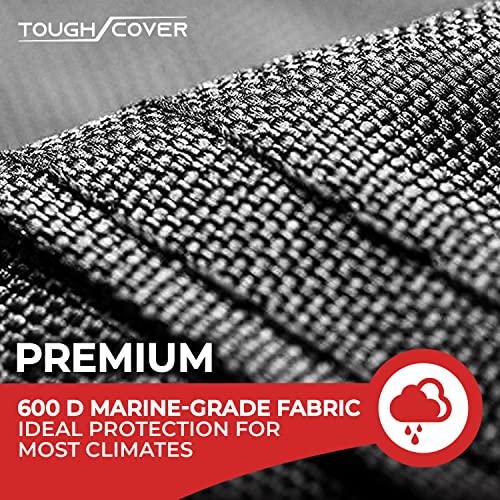 Tough Cover Premium Zero-Turn Mower Cover Heavy Duty 600D Marine Grade Fabric, Universal Fit Lawn Mower Covers, Protects Against Water, UV, Dust, Dirt, Wind for Outdoor Protection (Black)