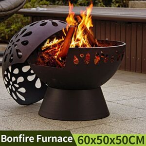 ZLXDP Winter Heating Bonfire Furnace Hollow Out Planet Stove Garden Household Fire Pit Outdoor Courtyard Firewood Stove Decoration