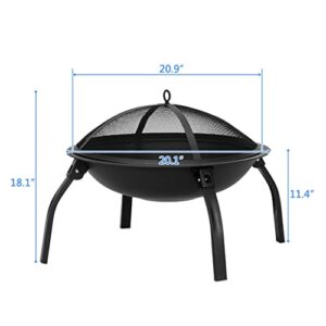 ZLXDP Metal Fireplace Garden Backyard Fire Pit Patio Firepit Stove Brazier Outdoor Fire Pit Cover Poker BBQ Grill Stoves