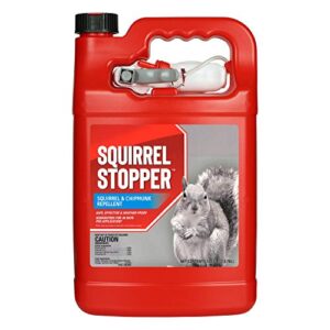 messina wildlife squirrel stopper – effective, food grade ingredients; squirrels and chipmunks; ready to use, 1 gallon liquid refill bottle