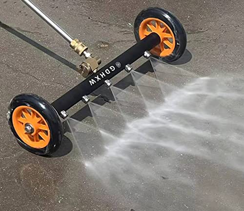 GDHXW Large 18 IN Dual-Function Undercarriage Cleaner Undercarriage Washer Water Broom 5 Nozzles with Cleaning Gloves,5 Pressure Washer Nozzles ,MAX 5000PSI