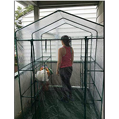 Home-Complete HC-4202 Walk-In Greenhouse- Indoor Outdoor with 8 Sturdy Shelves-Grow Plants, Seedlings, Herbs, or Flowers In Any Season-Gardening Rack