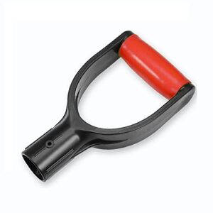 plastic spade handle shovel d grip handle, 32mm inner diameter spade snow shovel handle, spade snow scoop digging raking tools hand protect garden accessorie for snow shovel digging raking tool (red)