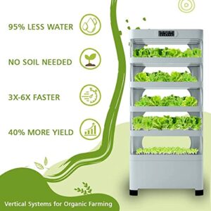 Nutraponics Hydroponics System for Herbs, Fruits, & Vegetables – Hydroponic Growing System with Automated LED Grow Lights – Vertical Farming for Indoor Tower Garden – 72 Planters and 82 Seeding Sites