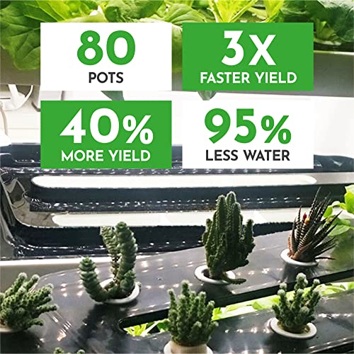 Nutraponics Hydroponics System for Herbs, Fruits, & Vegetables – Hydroponic Growing System with Automated LED Grow Lights – Vertical Farming for Indoor Tower Garden – 72 Planters and 82 Seeding Sites