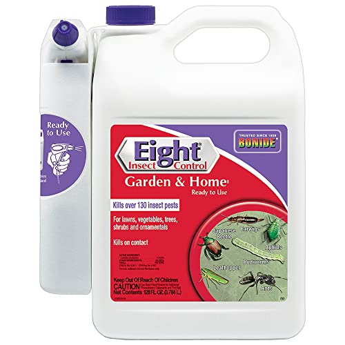 Bonide Eight Insect Control Garden & Home, 128 oz Ready-to-Use with Sprayer, Insecticide for Outdoors, Kills Beetles, Aphids, Ants