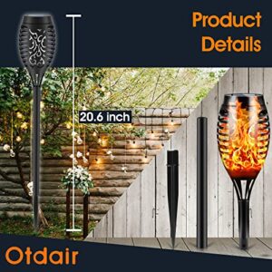 OKAYSUN Solar Torch Lights with Flickering Flame, 16 Packs 12LED Tiki Torch Solar Lights Outdoor, IP65 Waterproof Mini Solar Torch Light Auto On/Off for Garden, Patio, Yard, Pathway03