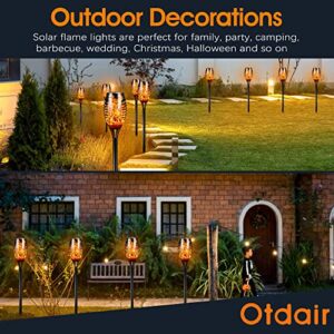 OKAYSUN Solar Torch Lights with Flickering Flame, 16 Packs 12LED Tiki Torch Solar Lights Outdoor, IP65 Waterproof Mini Solar Torch Light Auto On/Off for Garden, Patio, Yard, Pathway03