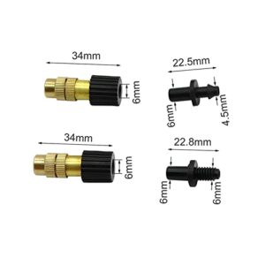 VIEUE Garden Drip Irrigation System Accessories Copper Atomization Nozzle Sprayer Greenhouse Cooling Humidification Spray Nozzle Agricultural Irrigation Garden Lawn Watering 15 Pieces