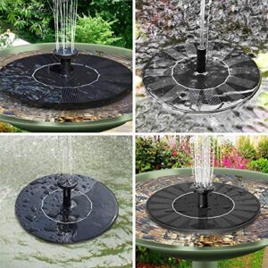 Solar Fountain Pump, 1.4W Solar Fountain for Bird Bath Free Standing Floating Water Fountain with 6 Nozzles Solar Powered Fountain Pump for Bird Bath, Garden, Pond, Pool, Outdoor