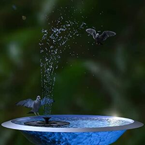 Solar Fountain Pump, 1.4W Solar Fountain for Bird Bath Free Standing Floating Water Fountain with 6 Nozzles Solar Powered Fountain Pump for Bird Bath, Garden, Pond, Pool, Outdoor