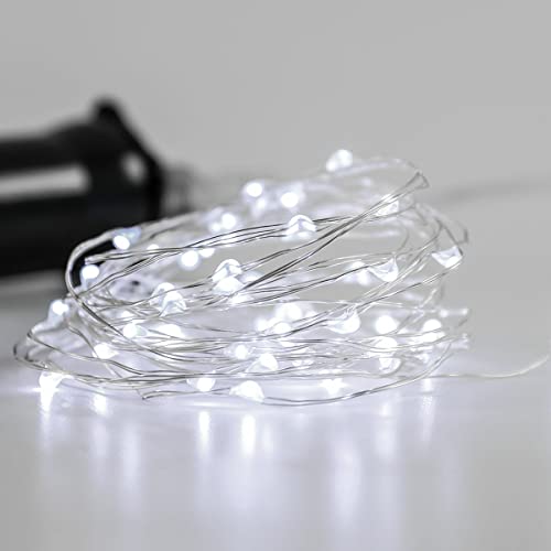 kemooie 2 Packs Solar String Lights, 100 LED 33FT 8 Twinkle Modes White Solar Powered Fairy Lights, Waterproof for Outdoor, Tree, Garden, Christmas Decorations (White)