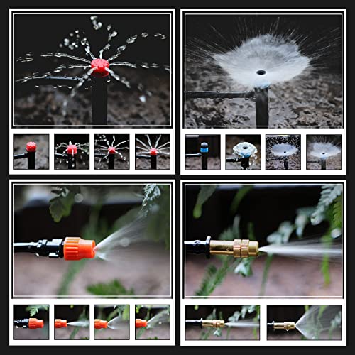 Drip Irrigation Kit, MUCIAKIE 116FT Irrigation System, Irrigation trubing Watering System Plant Watering Devices Adjustable Nozzle Emitters Sprinkler Barbed Fittings