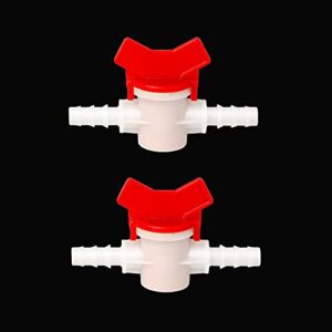 quickun 1″ drip irrigation barbed ball valve shut off switch hose barb valve for garden drip irrigation aquarium hose tube, 2pcs