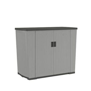 suncast backyard oasis outdoor storage unit, 130 gallons, peppercorn