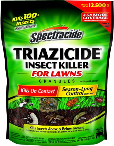 Spectracide Triazicide Insect Killer for Lawns Granules, 10 lb Bag, Kills All Listed Lawn-Damaging Insects and HG-55829 Concentrate Triazicide Lawn & Landscapes Insect Killer, 40 oz, Black