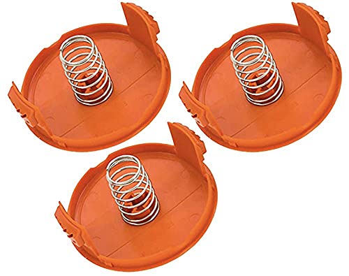 Cilivo RC-100-P Replacement Spool Cover for Black & Decker AF-100 GH900 GD600 GH610 String Trimmer，6-Pack(3 Cap+3 Spring)