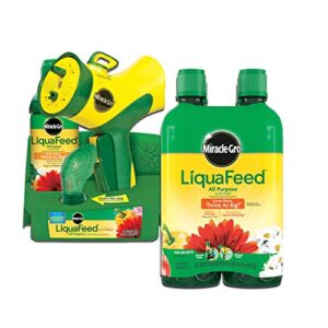 miracle-gro liquafeed all purpose plant food advance starter kit and refills bundle: one feeder and five bottles