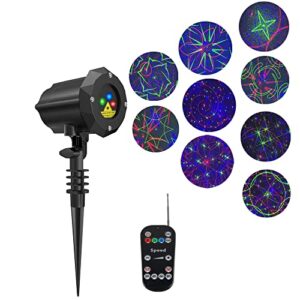 poeland garden lights moving laser christmas lights 20 patterns decorative lighting laser projector for home and garden