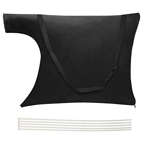 Luxiv Blower Leaf Bag 20 X 24 Inches, Black Leaf Blower Replacement Bag Leaf Blower Vacuum Bag with Zipper and Shoulder Strap (1, Black)