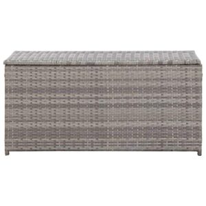 loibinfen Patio Storage Box Poly Rattan 39.4"x19.7"x19.7" Gray Patio Garden Outdoor Storage Container for Toys, Furniture Deck Box (Weight:22.05 lbs)