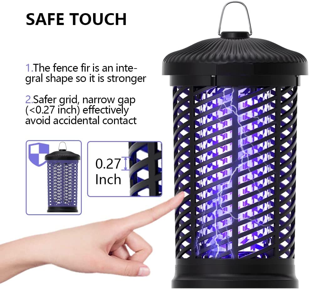 Electric Bug Zapper, Mosquito Zapper Indoor/Outdoor, 4200V 18W Waterproof Fly Zapper Mosquito Trap for Home, Patio, Backyard