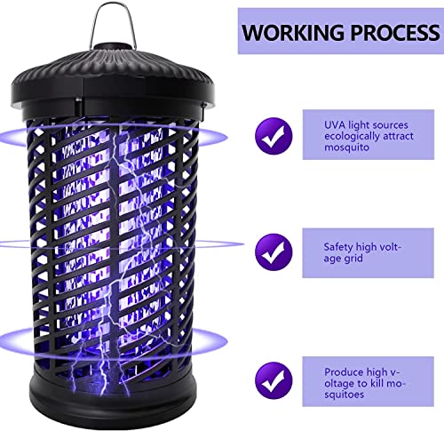 Electric Bug Zapper, Mosquito Zapper Indoor/Outdoor, 4200V 18W Waterproof Fly Zapper Mosquito Trap for Home, Patio, Backyard