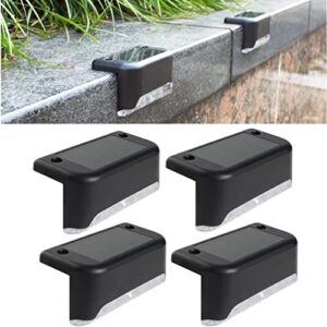 pstuiky 4pcs led solar path stair outdoor light garden yard fence wall landscape lamp path stair wall lighting for outdoor courtyard garden fence decoration