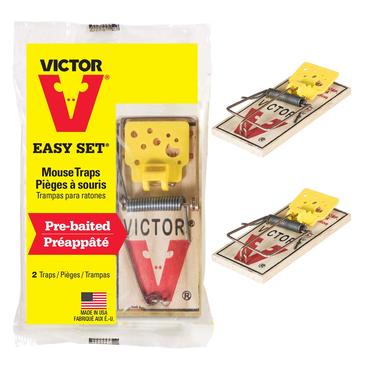 VICTOR Easy Set Mouse Trap - 2Pk