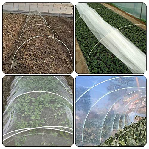 Greenhouse Hoops 6 Sets of 7 Ft Grow Tunnel Garden Hoops Detachable Fiberglass Support Frame for Raised Beds Garden Fabric