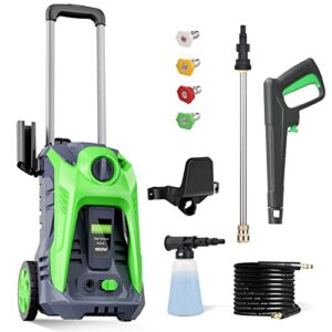 yanicha electric power washers – 3500 psi 2.6 gpm pressure washer electric powered car washer with 4 nozzles foam cannon, clean cars, garden, patio